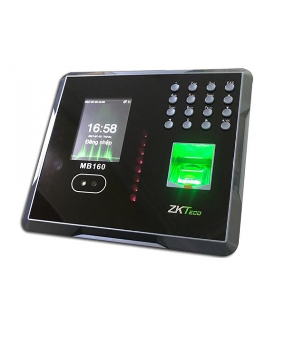 MÁY CHẤM CÔNG KIỂM SOÁT NHẬN DIỆN KHUÔN MẶT, VÂN TAY VÀ THẺ ZKTECO MB160